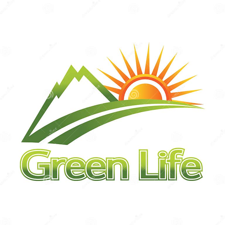 Green life logo stock vector. Illustration of green, pattern - 22235787