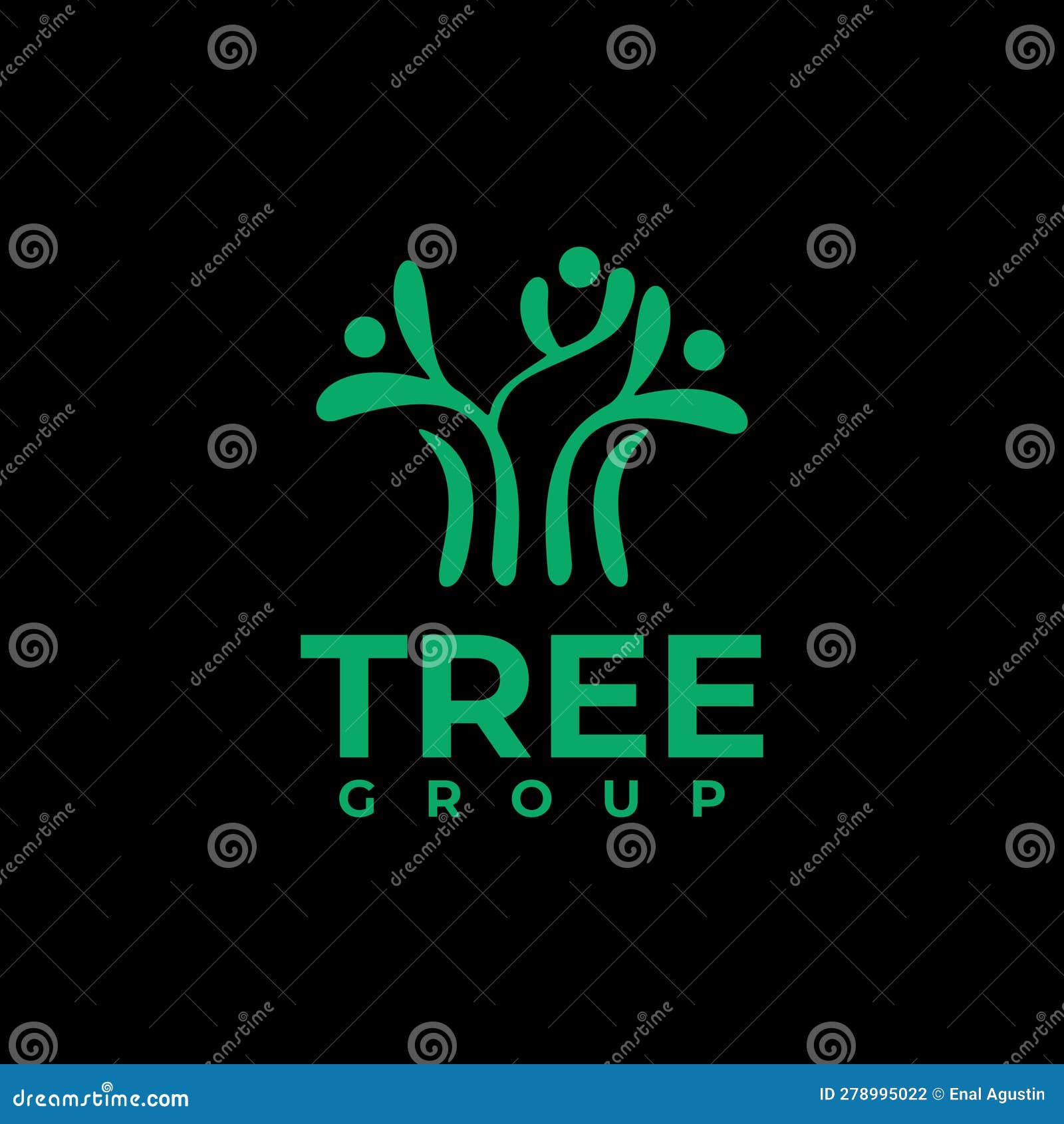 Green Life Tree Community Logo Design Stock Vector - Illustration of ...