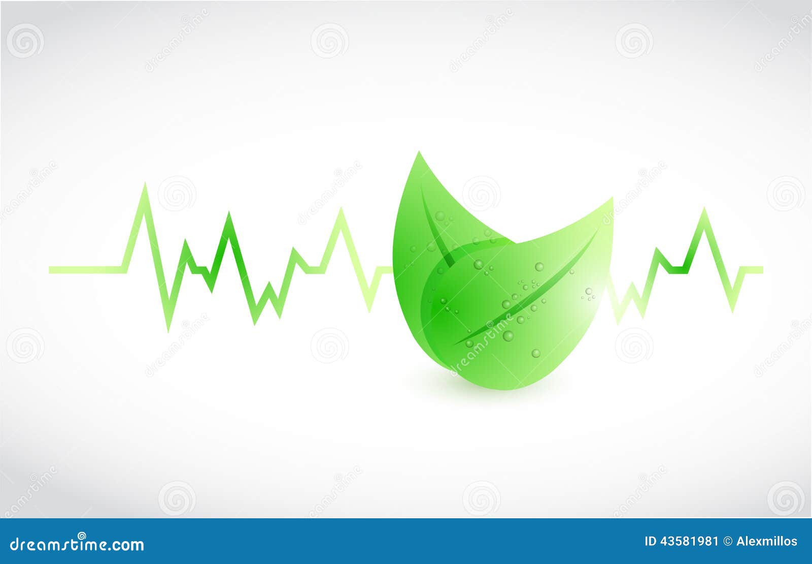 Green Lifeline Leaves Illustration Design Stock Illustration ...