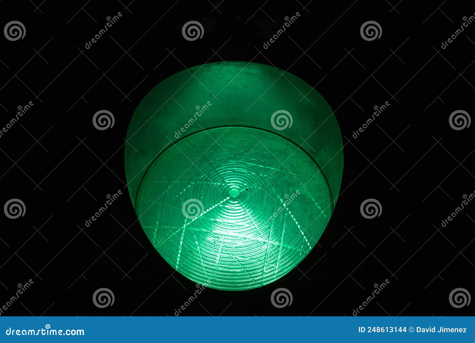 Green Light of an Ancient Traffic Light Stock Photo - Image of font ...