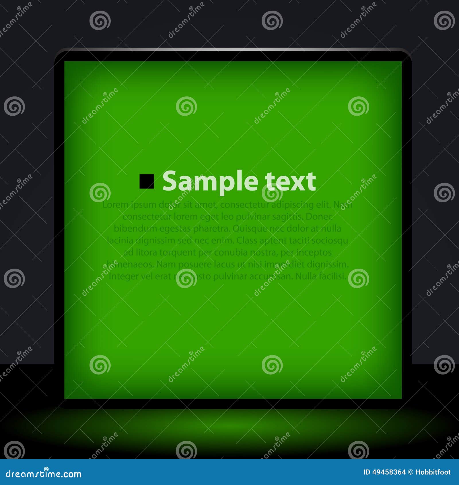 Green Light Box Illustration. Stock Vector - Illustration of backlight ...