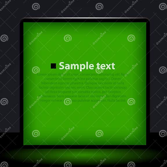 Green Light Box Illustration. Stock Vector - Illustration of backlight ...