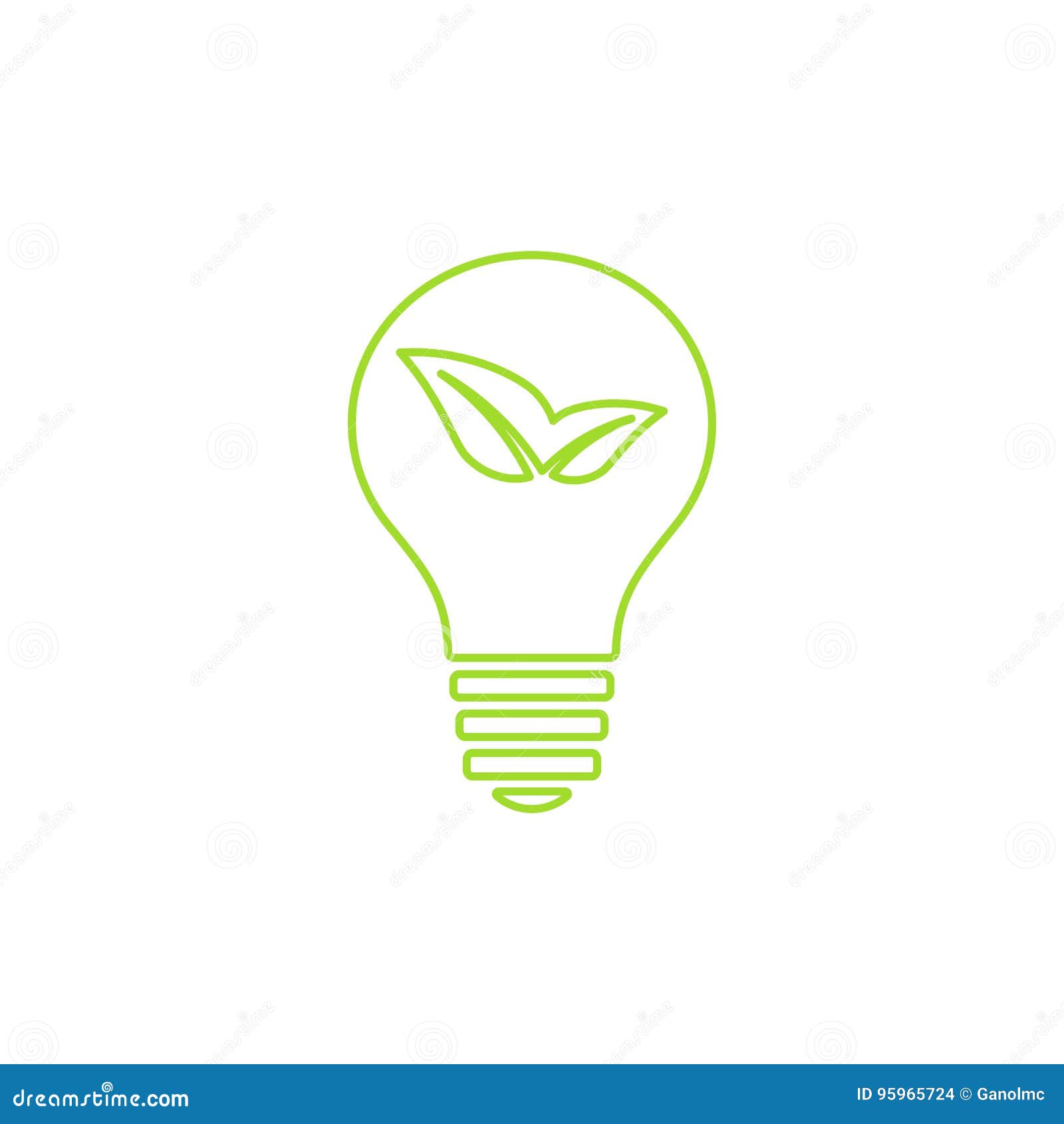 Green Light Bulb Icon. Vector Illustration Stock Vector - Illustration ...