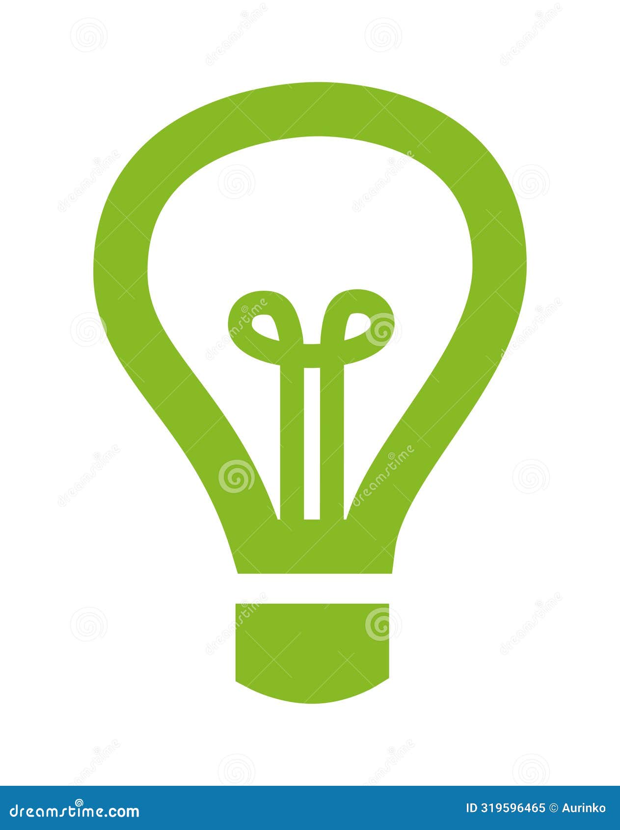 Green Light Bulb on White Background Vector Illustration Stock Vector ...