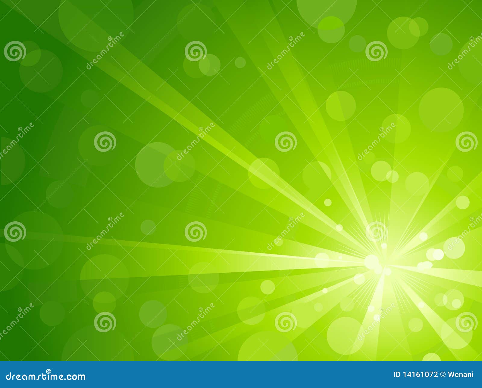 Green Light Burst with Shiny Light Dots Stock Vector - Illustration of ...