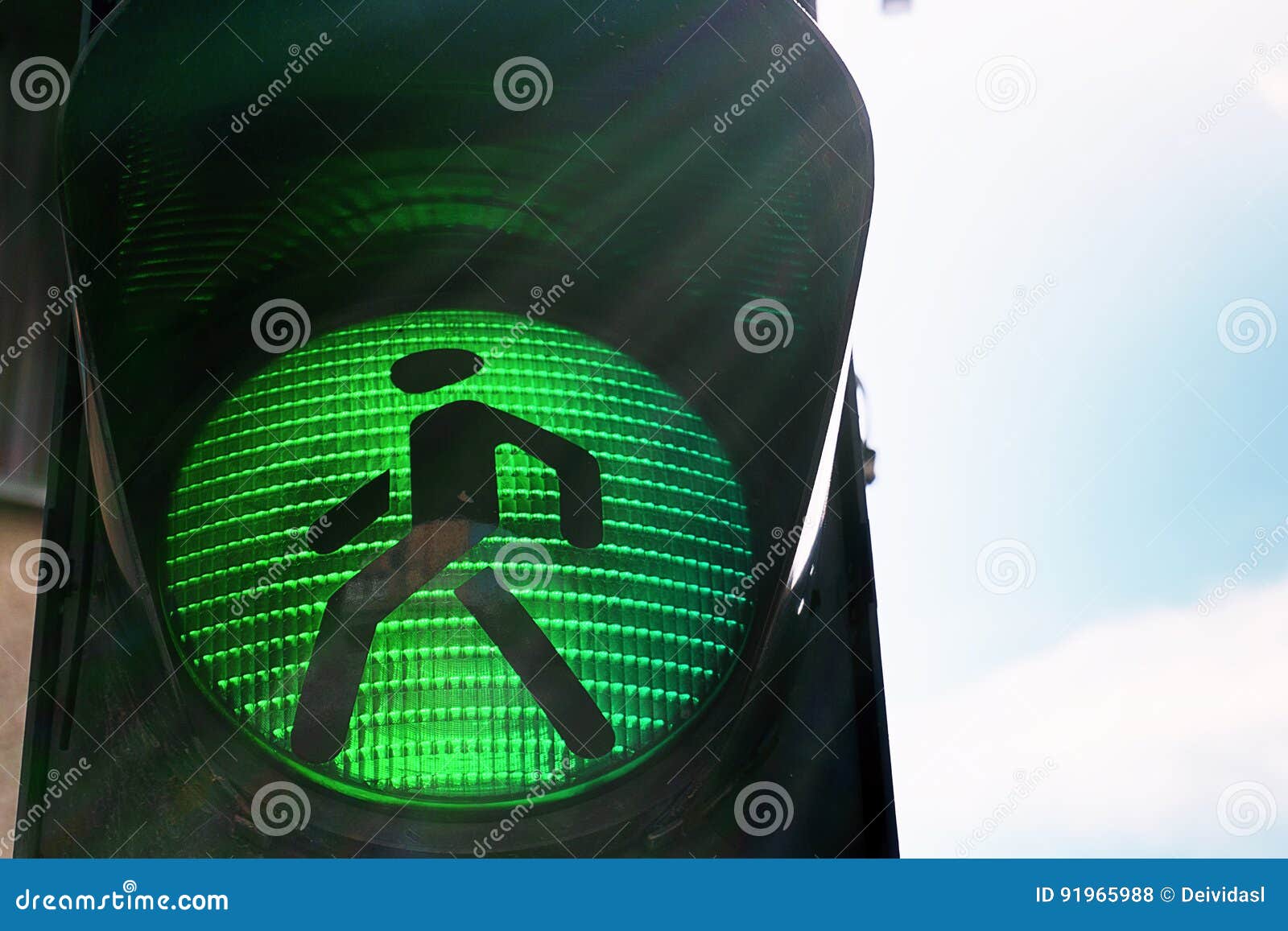 Green light stock photo. Image of walk, human, crossing - 91965988