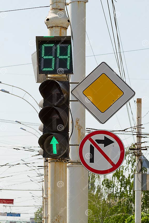 Green Light - Display with a Countdown Stock Photo - Image of lighting ...