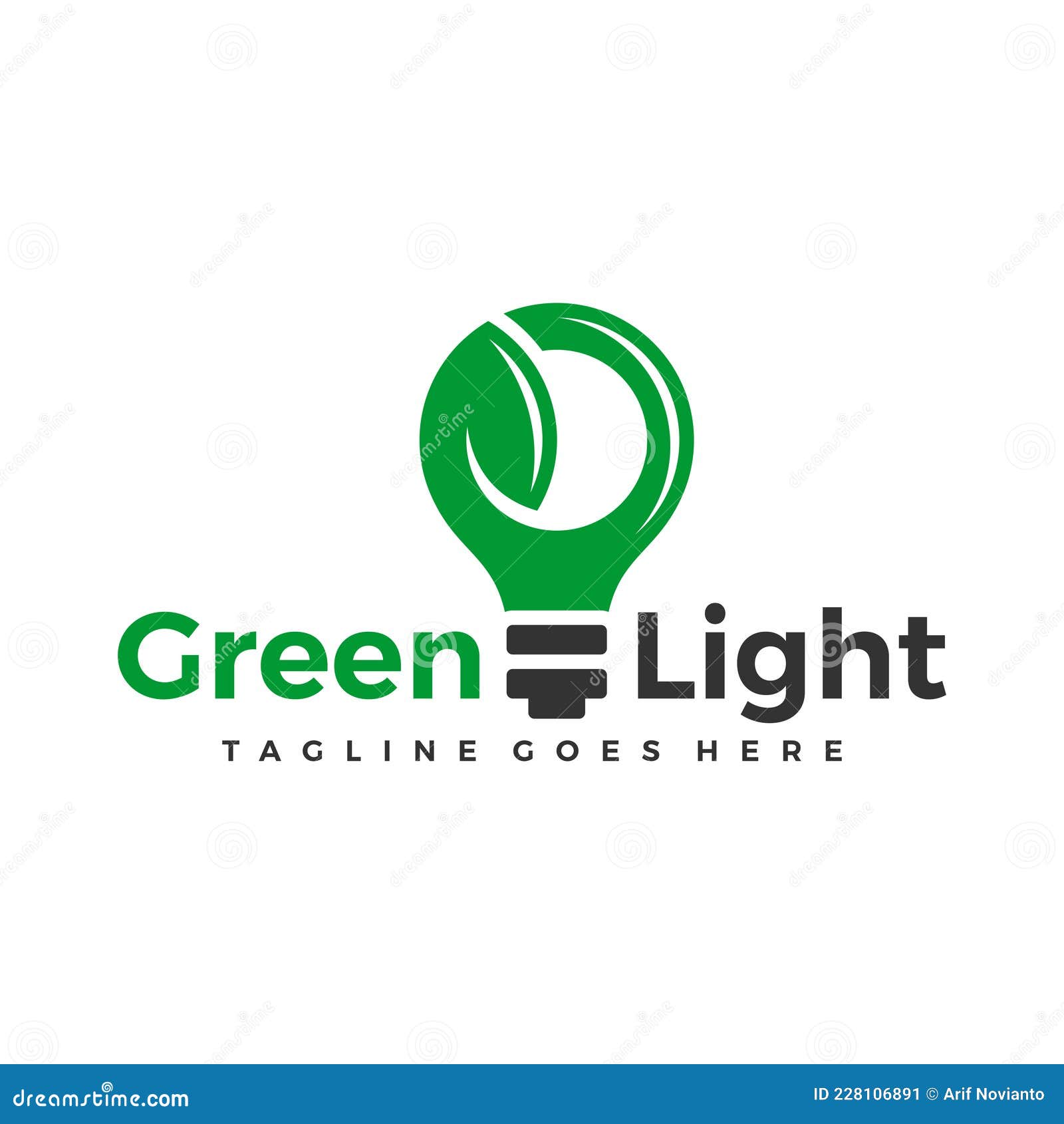 Green Light Lighting Illustration Logo Stock Vector - Illustration of ...