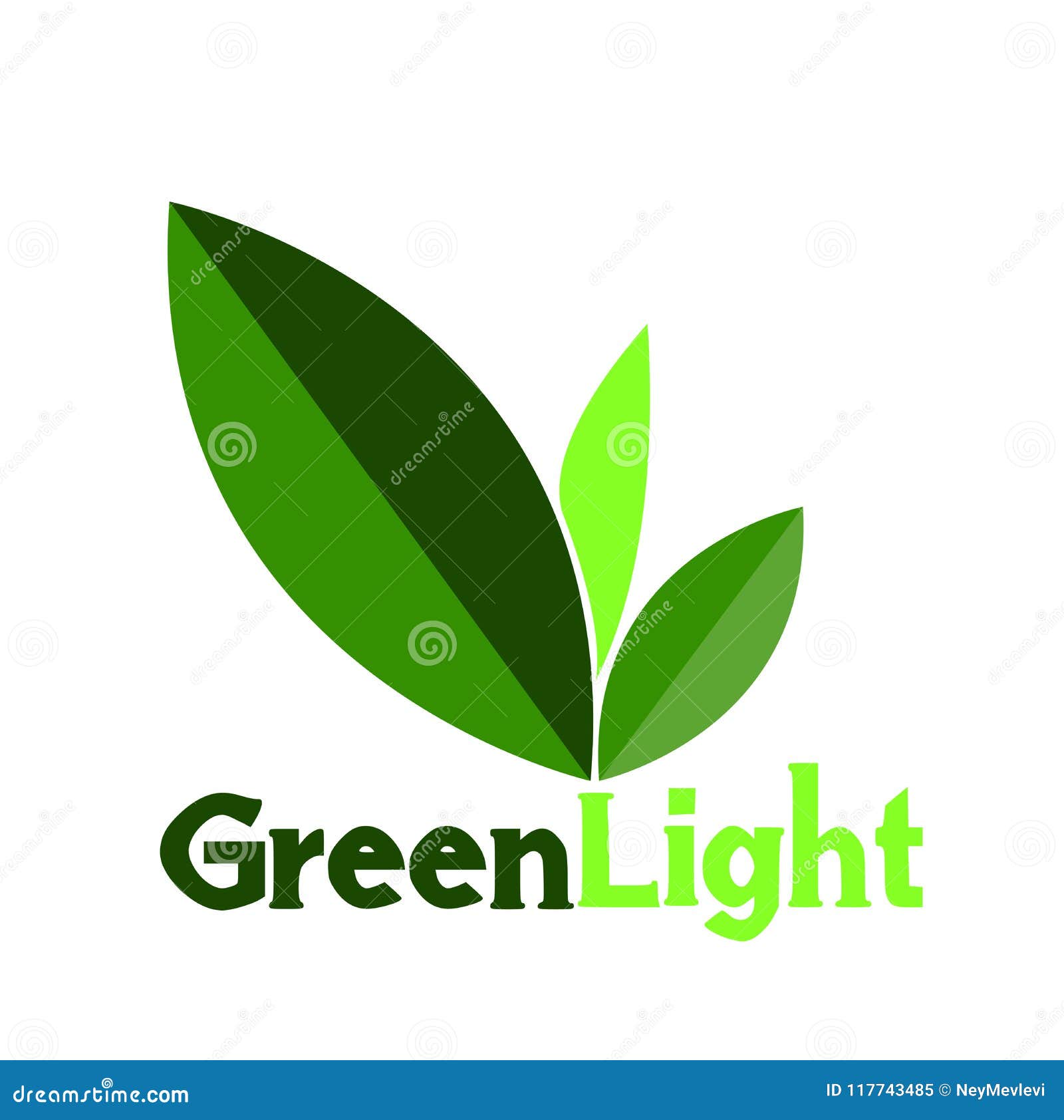 Green Light Logo or Symbol Leaf Stock Vector - Illustration of icon ...