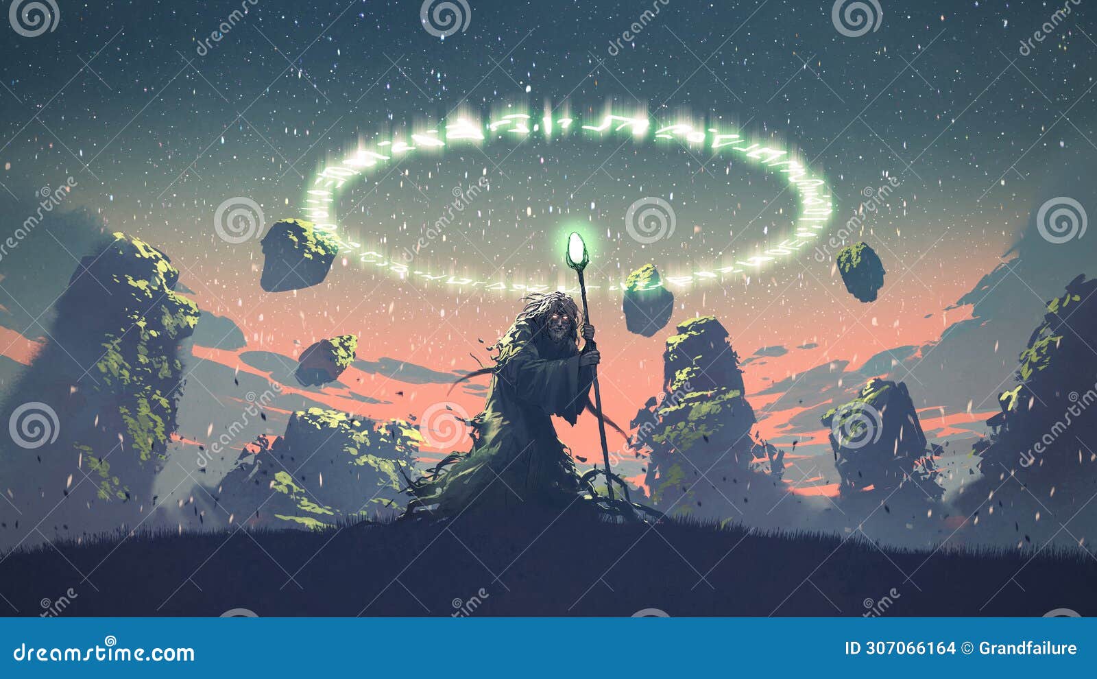 The green light magic stock illustration. Illustration of character ...
