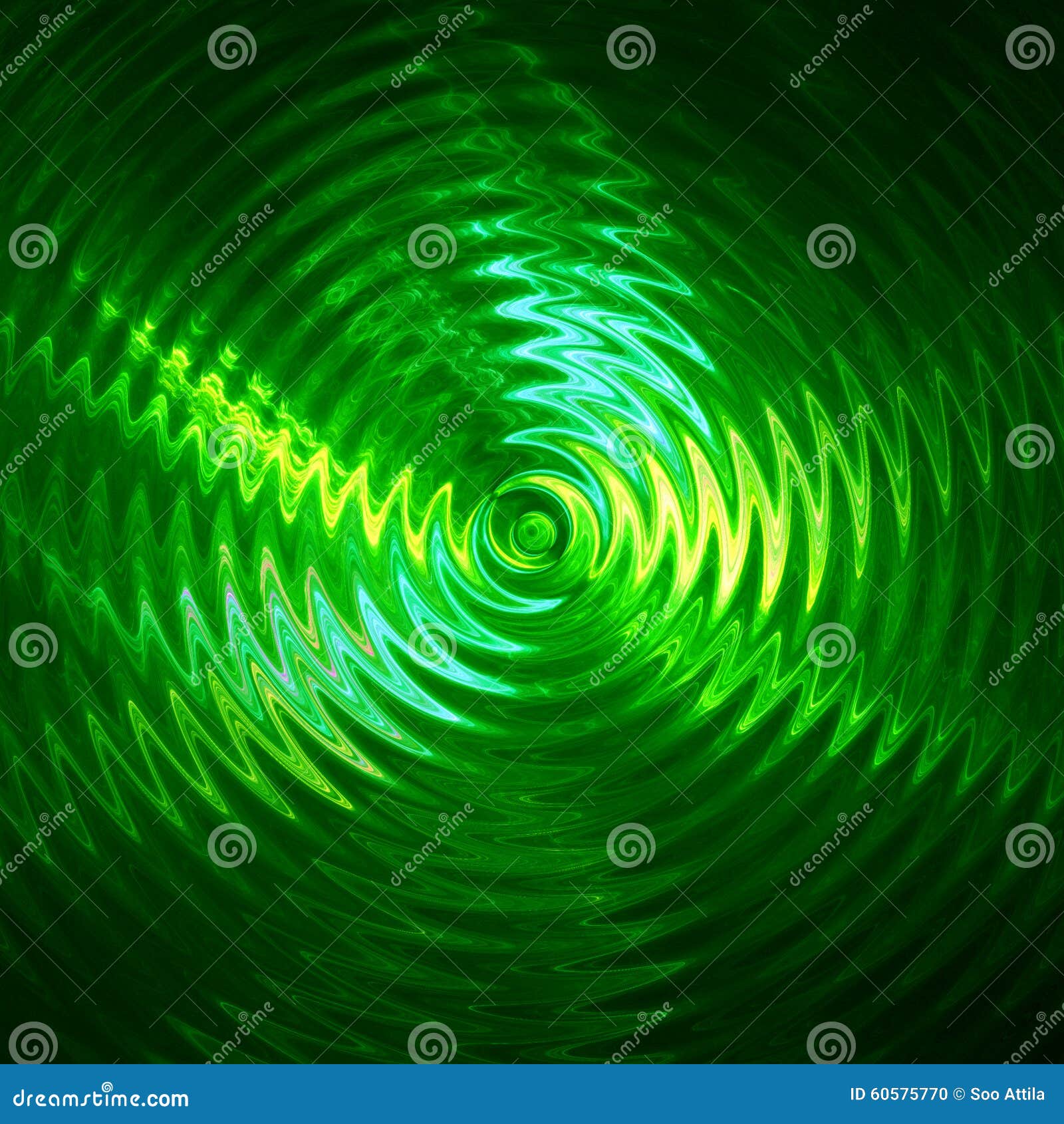 Green Light Ripple in Water Stock Photo - Image of abstract, energy ...