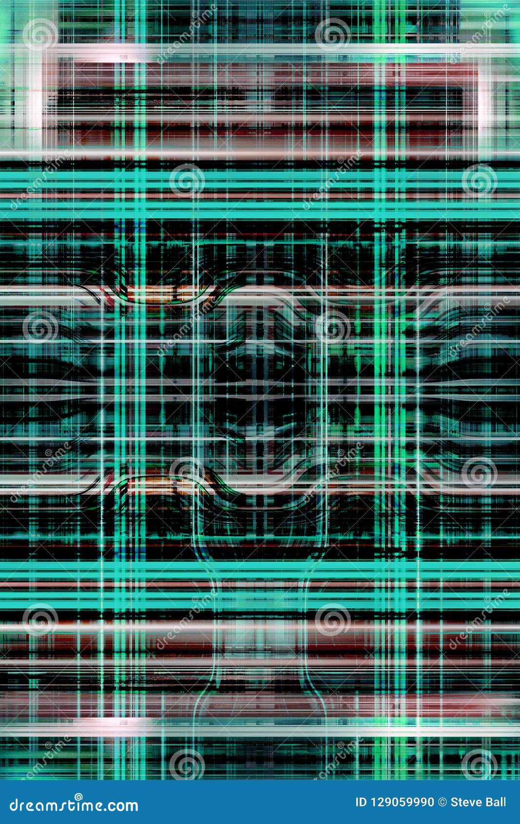 Green light trails grid stock illustration. Illustration of rays ...