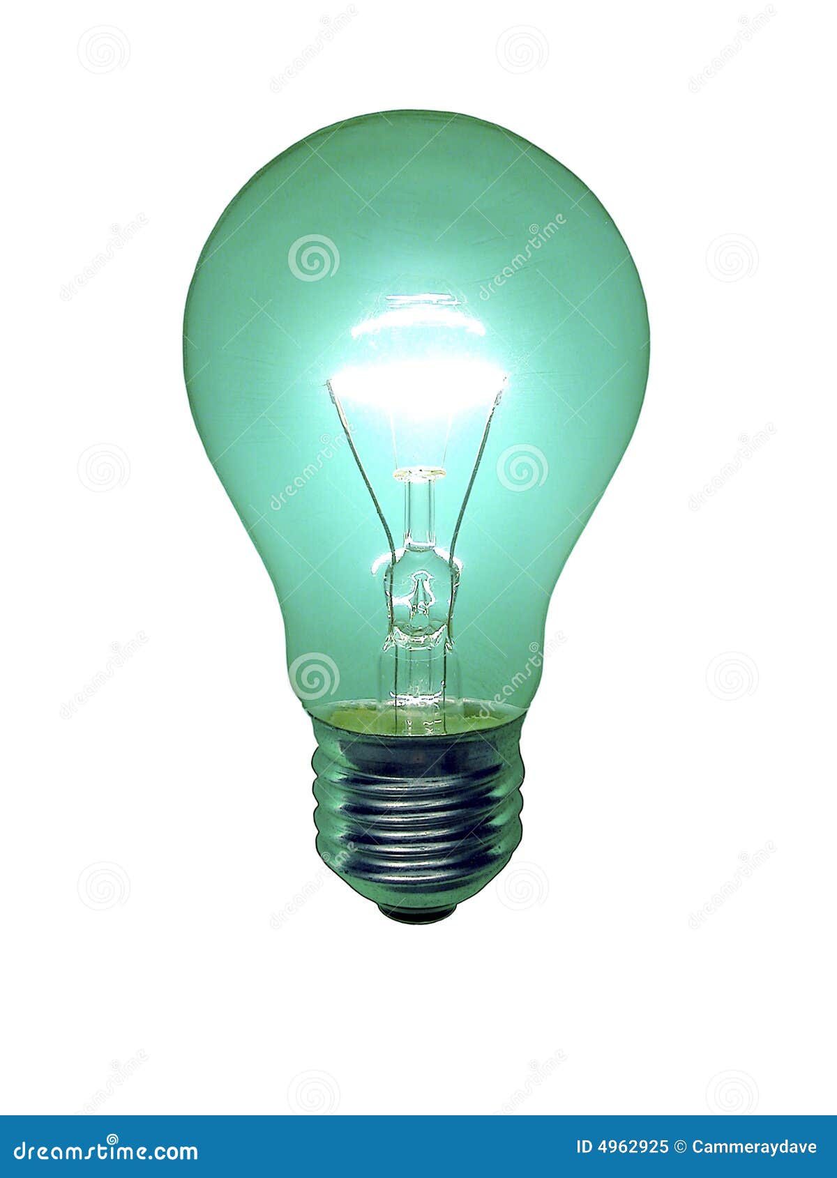 Green Lightbulb stock image. Image of light, green, electricity - 4962925