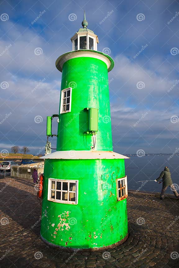 Lighthouse in Denmark editorial stock photo. Image of contrast - 76324168
