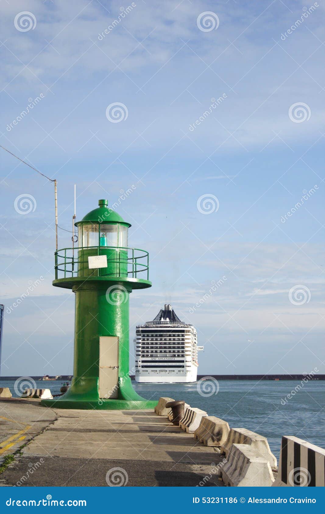 Green lighthouse editorial photo. Image of lighthouse - 53231186