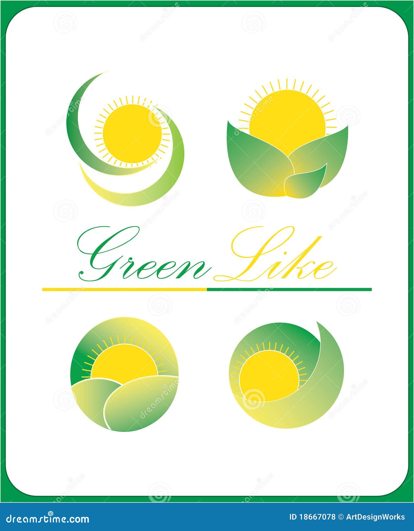 Green like logos stock vector. Illustration of like, gradient - 18667078