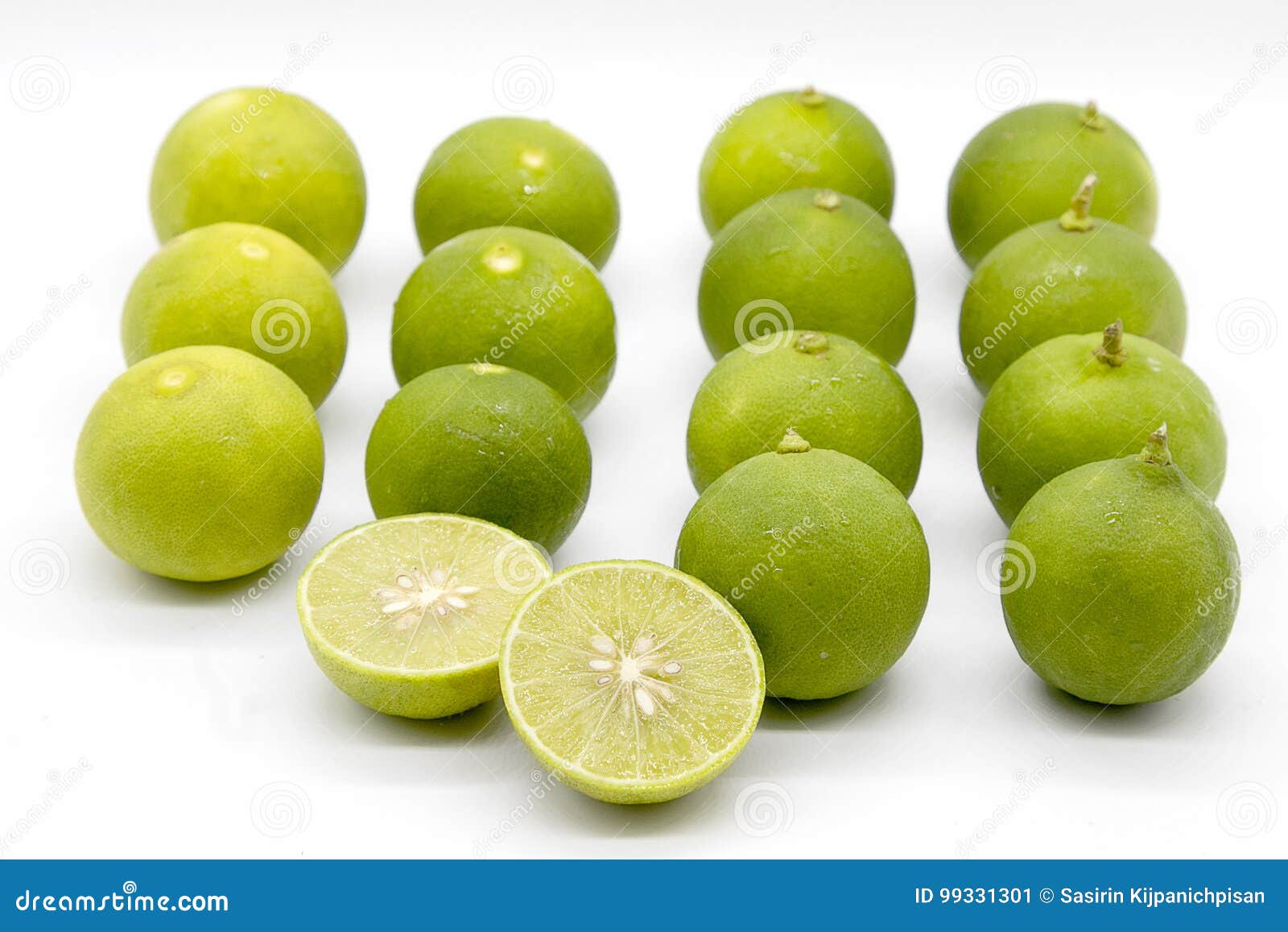 Green Lime with White Background,Asian Lemon,Row Green Lime Stock Image ...