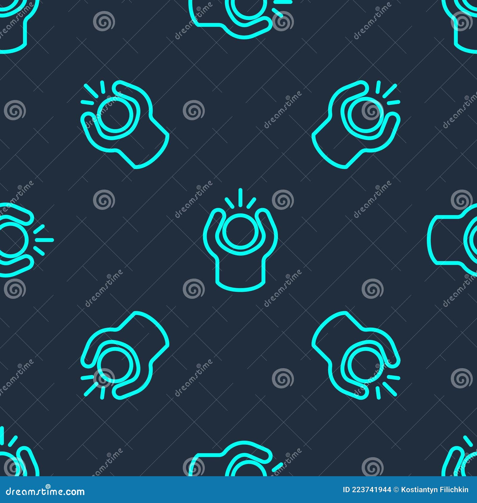 Anger Red Pattern Seamless. Evil Background. Vector Texture ...