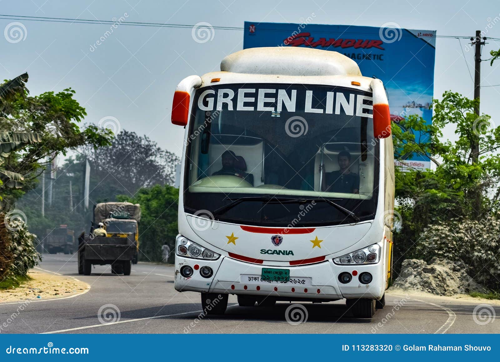 Green line bus editorial image. Image of mawa, bangladesh - 113283320