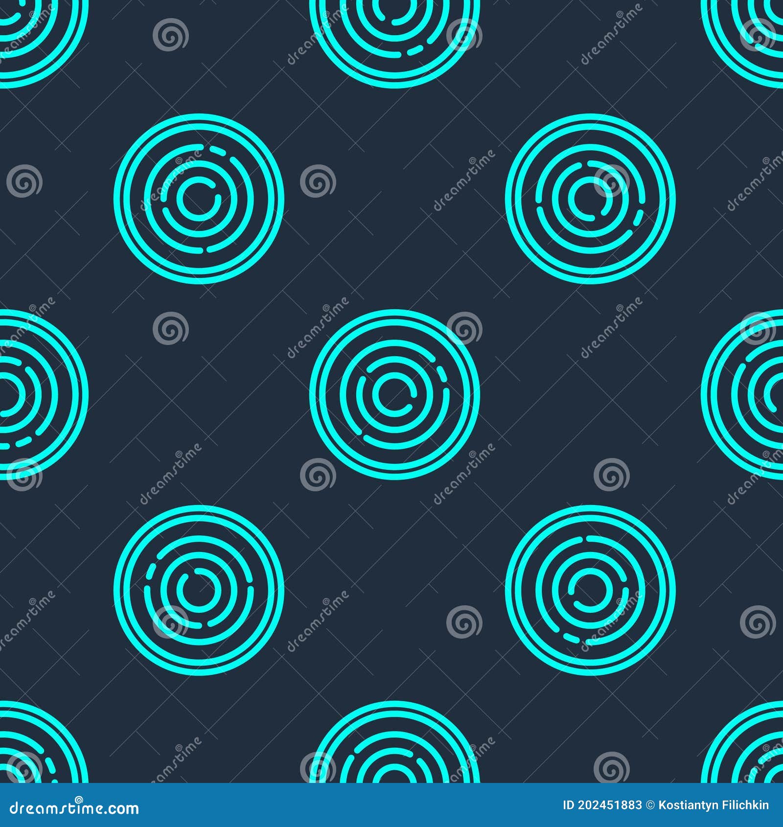 Green Line Checker Game Chips Icon Isolated Seamless Pattern on Blue ...
