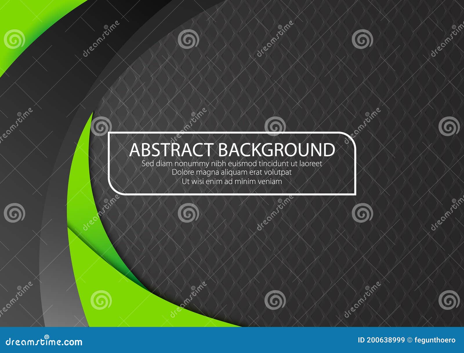 Green Line Curve. Black Background Stock Vector - Illustration of ...