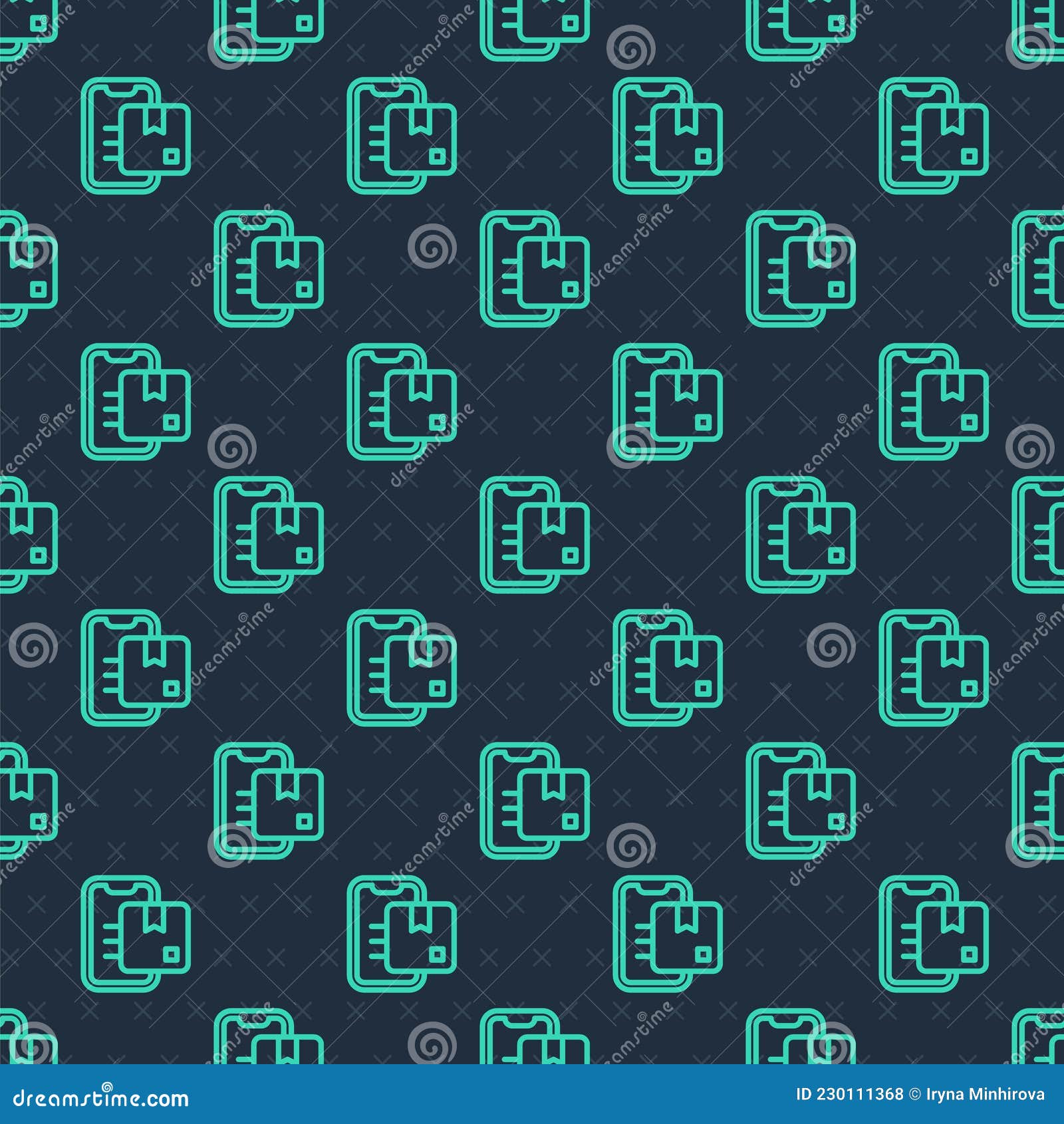 Green Line Document Tracking Marker System Icon Isolated Seamless ...