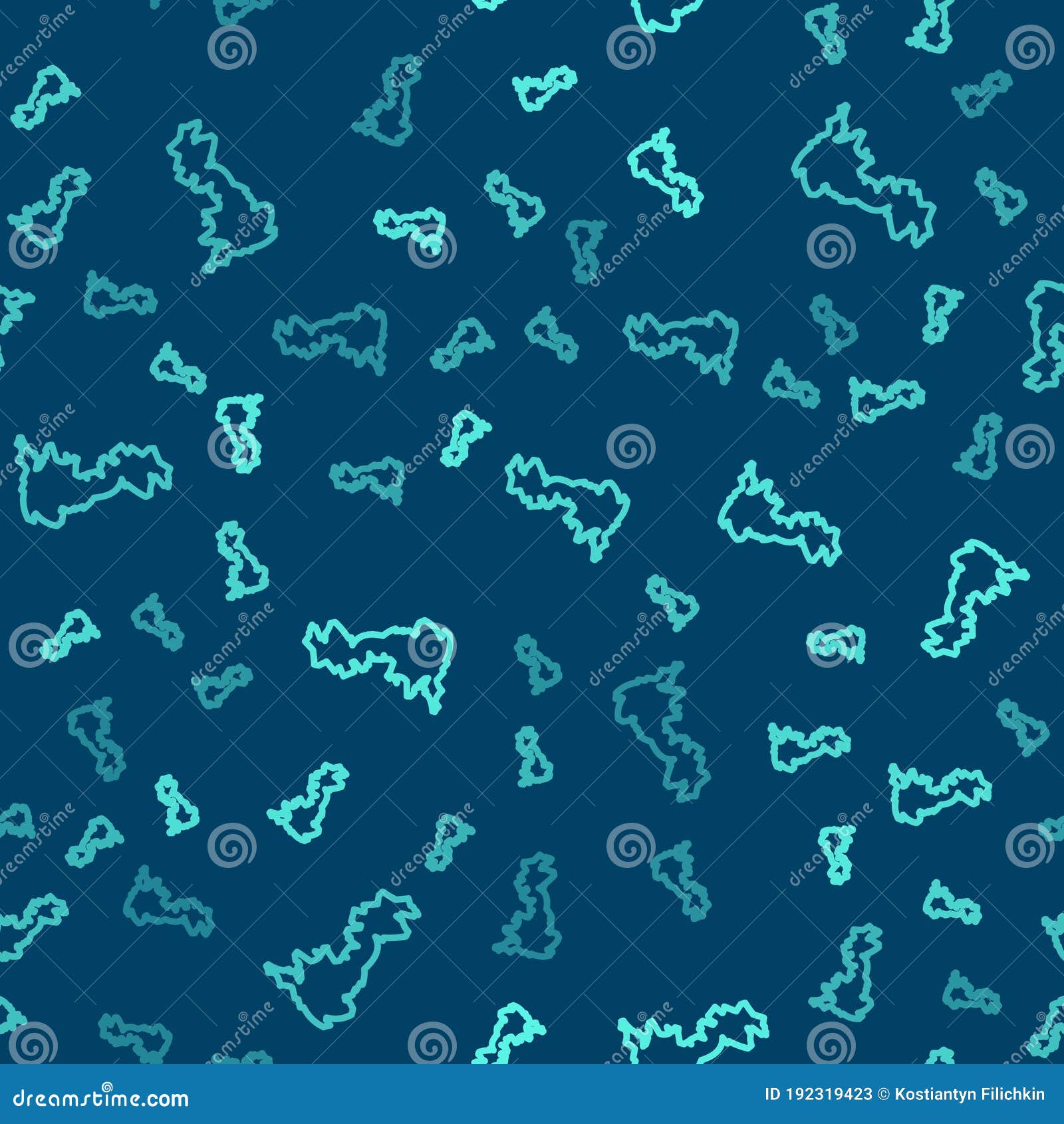 Green Line England Map Icon Isolated Seamless Pattern on Blue ...