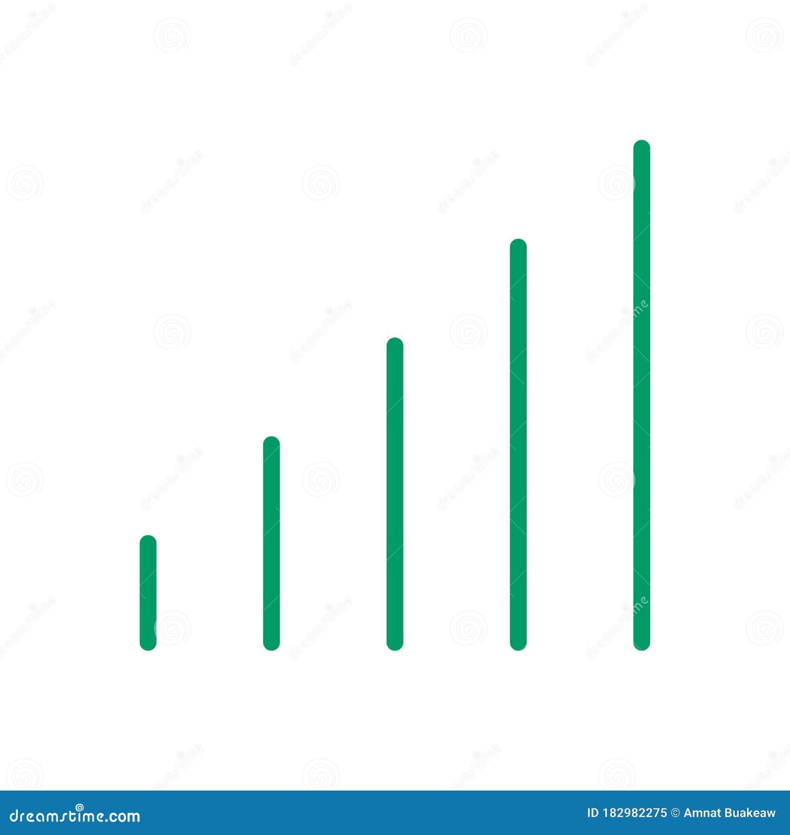 Green Line Graph Symbol for Icon, Simple Line Bar Chart, Icon Signal ...