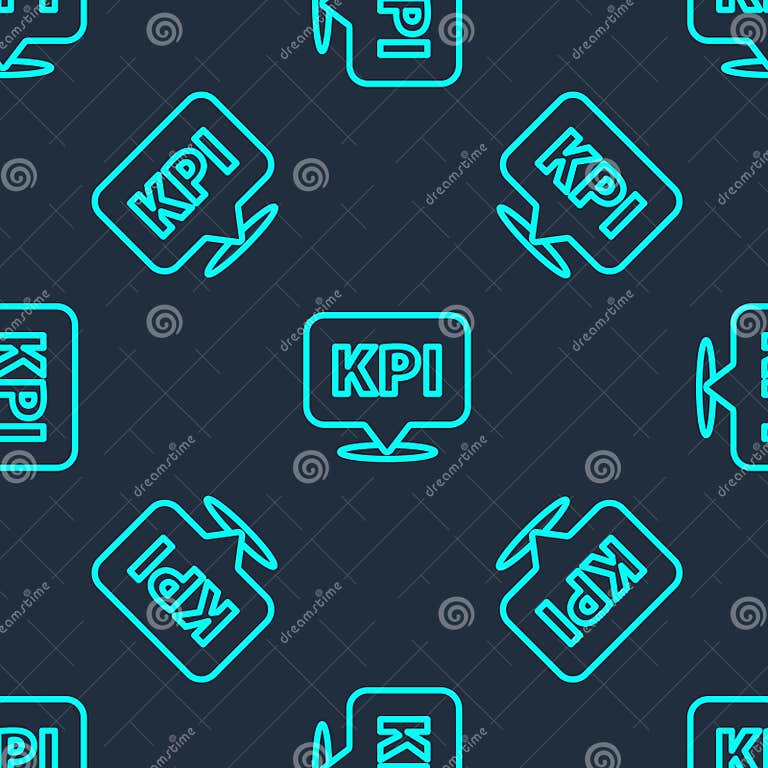 Green Line KPI - Key Performance Indicator Icon Isolated Seamless ...