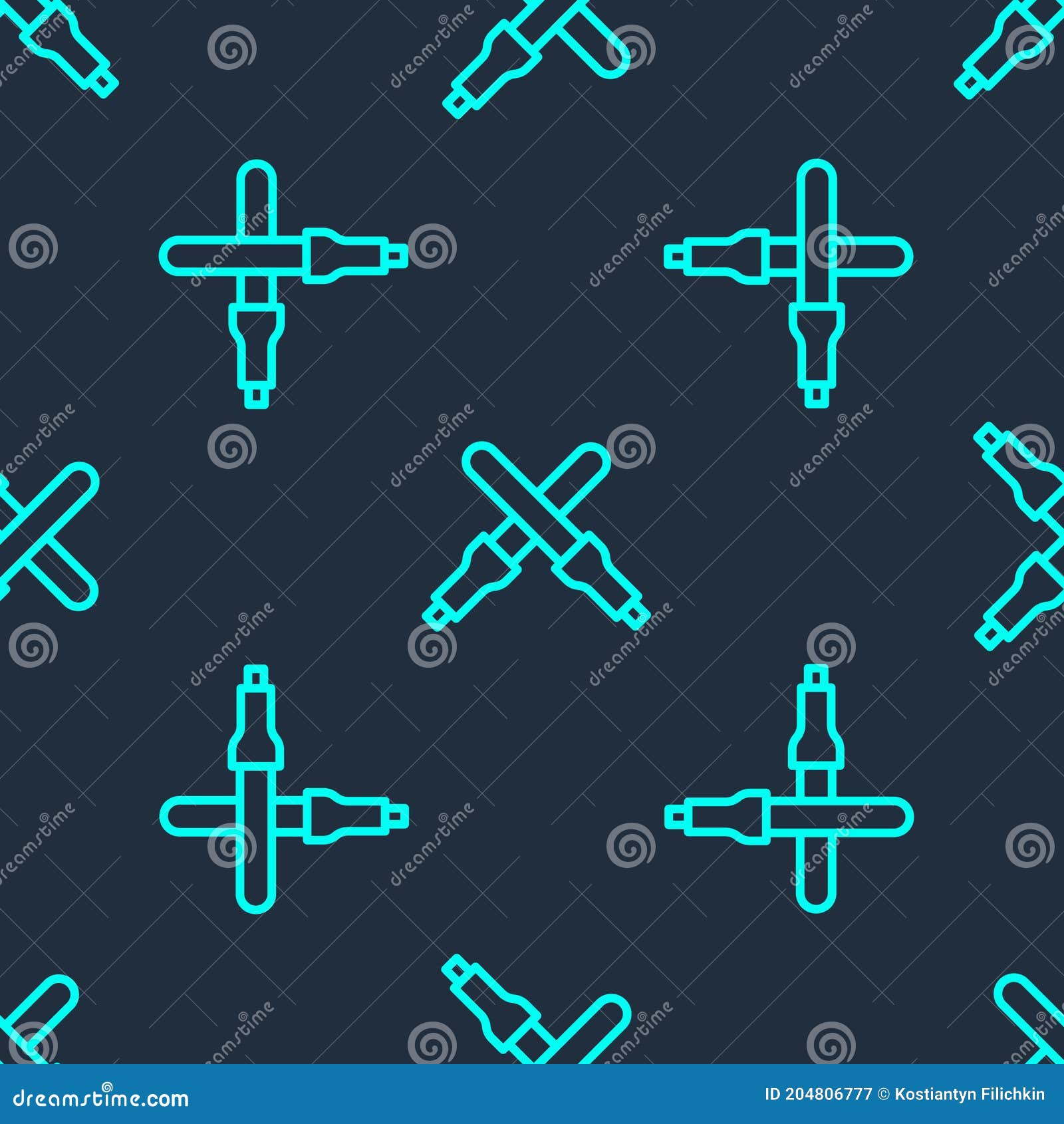 Green Line Marshalling Wands for the Aircraft Icon Isolated Seamless ...