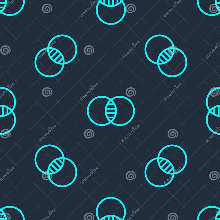 Green Line Mathematics Sets a and B Icon Isolated Seamless Pattern on ...