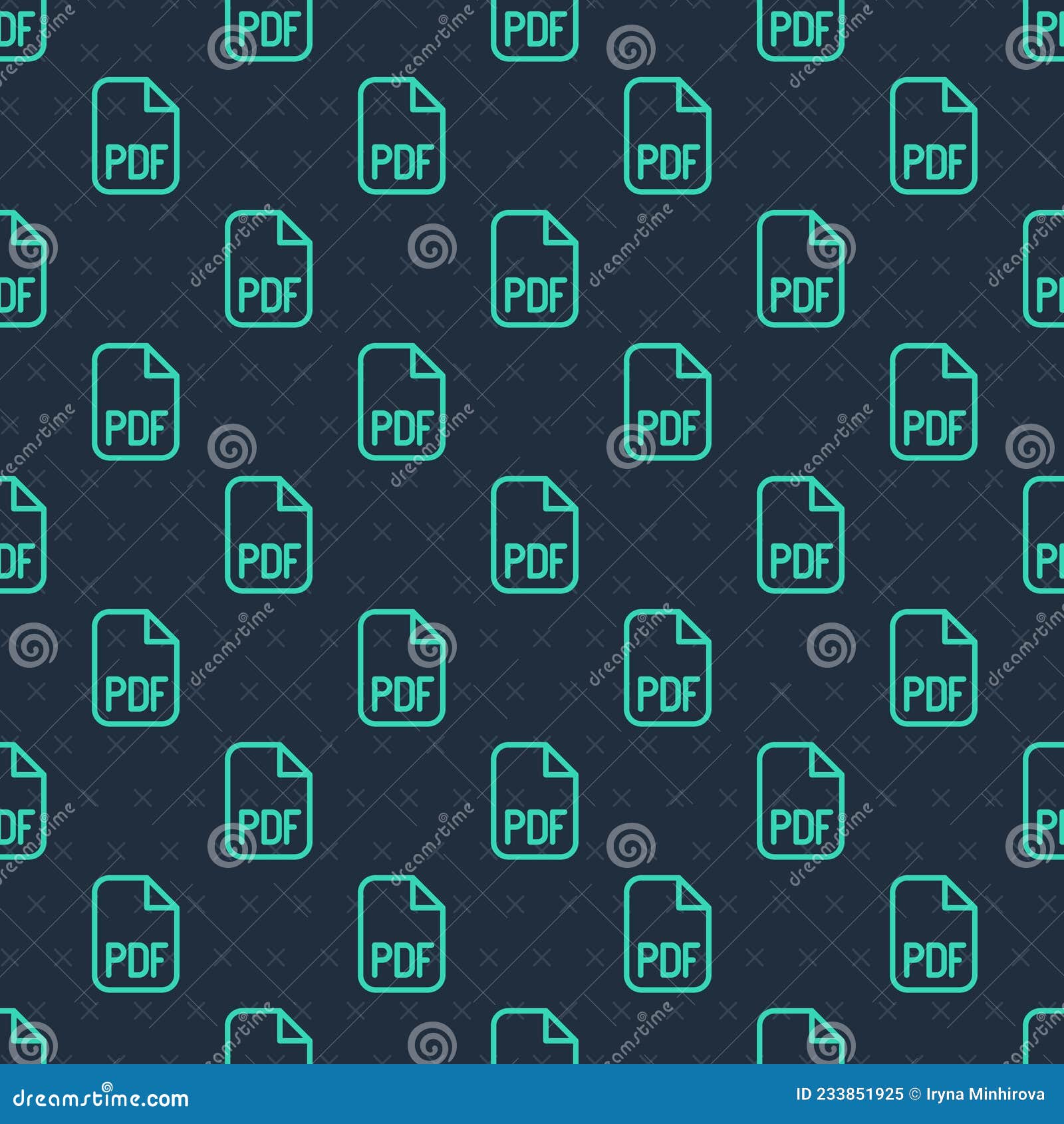 Green Line PDF File Document. Download Pdf Button Icon Isolated ...