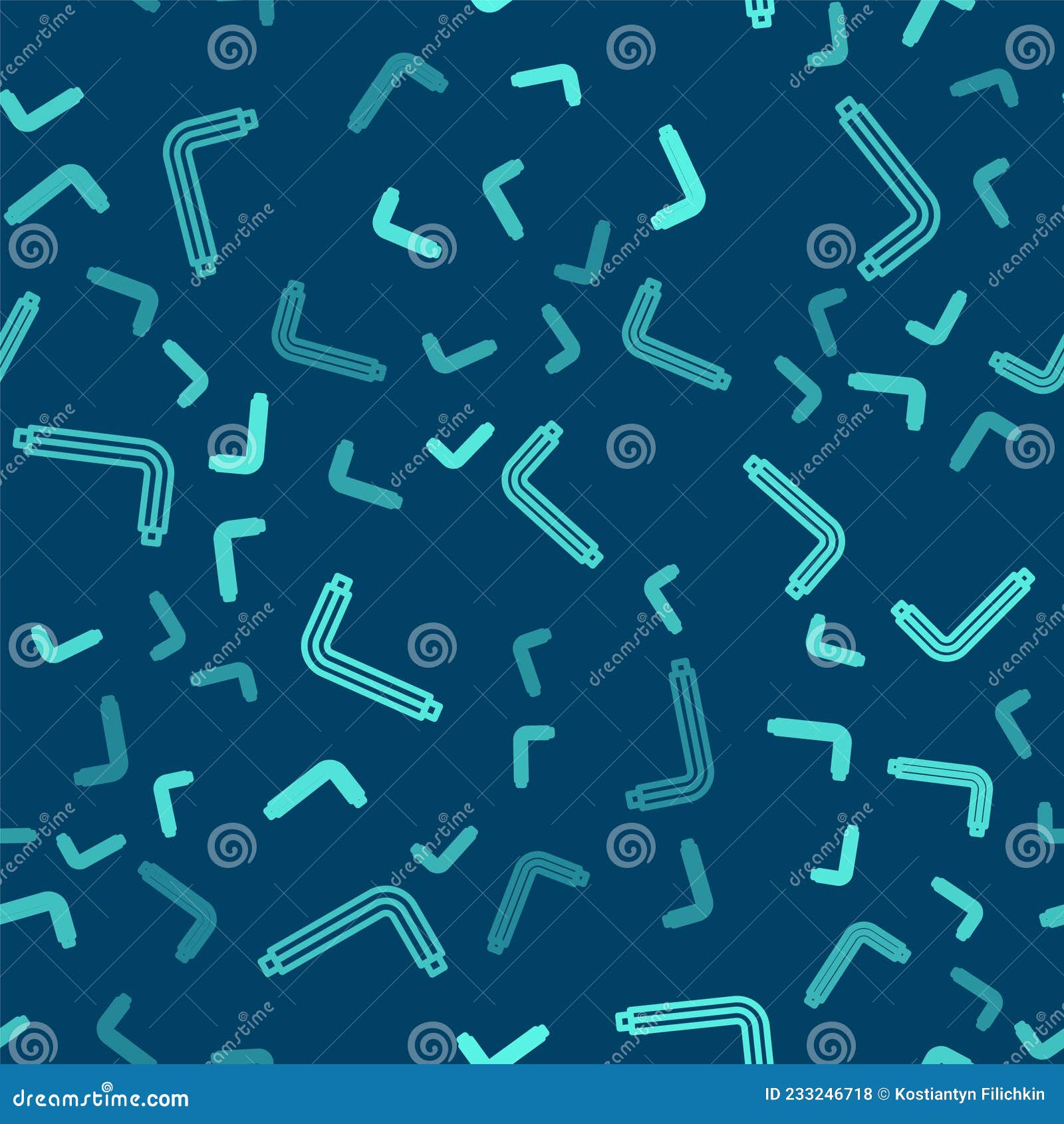 Green Line Tool Allen Keys Icon Isolated Seamless Pattern on Blue ...