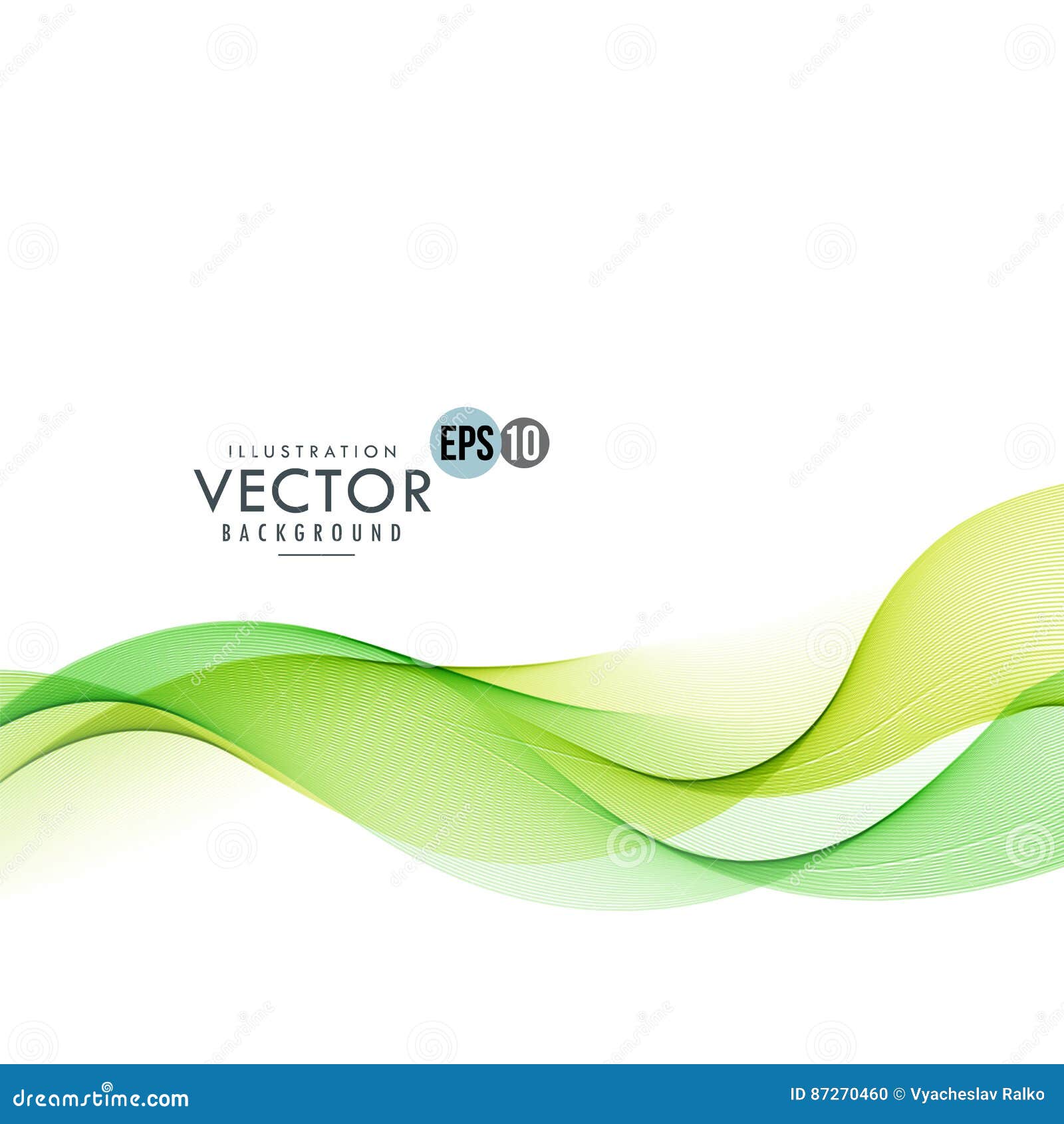 Green Line Waves Blending Together. Vector Background Stock Vector ...