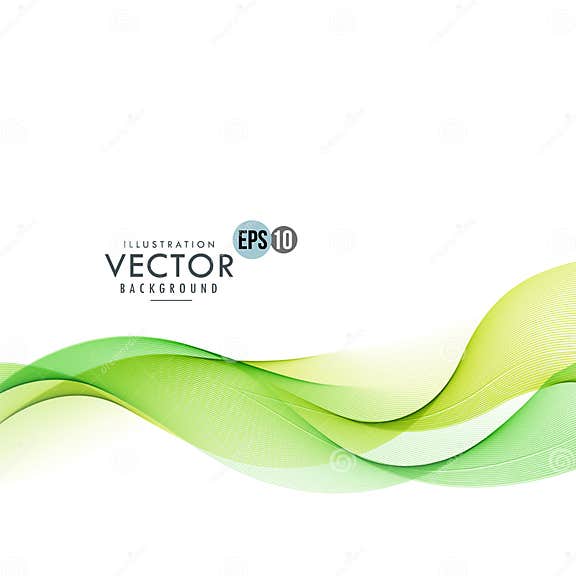 Green Line Waves Blending Together. Vector Background Stock Vector ...