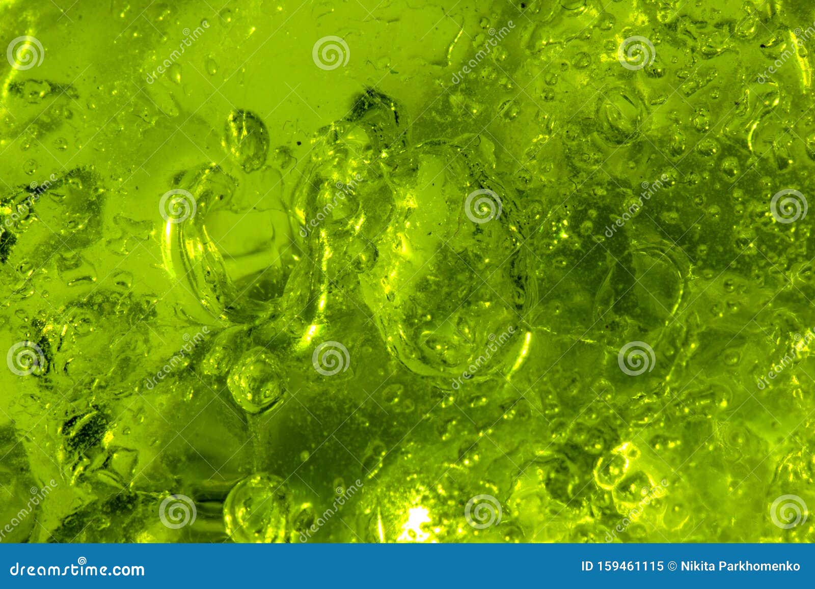 Green Liquid with Bubbles, Macro Stock Image - Image of cool, calm ...