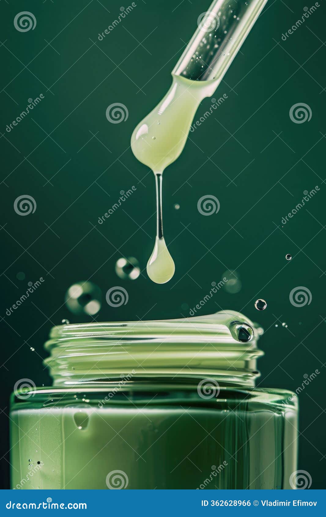 Green Liquid is Dripping from a Container Stock Photo - Image of ...