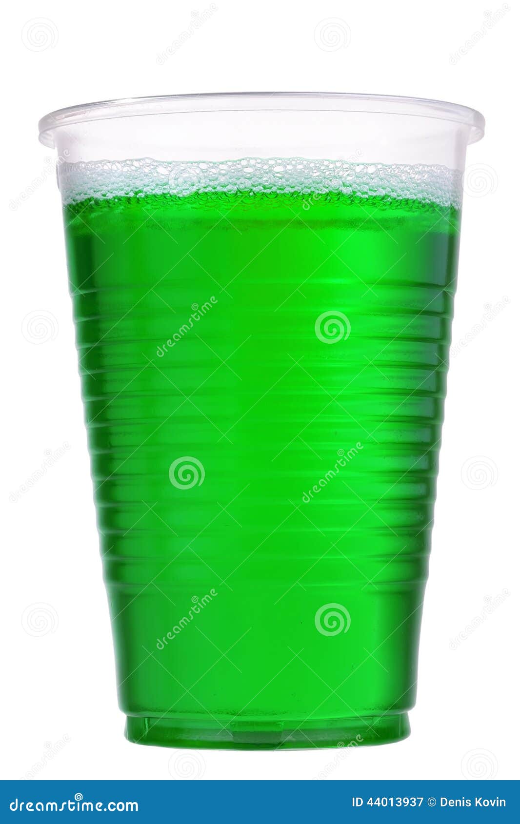 Green Liquid in the Plastic Glass Stock Image - Image of alcohol ...