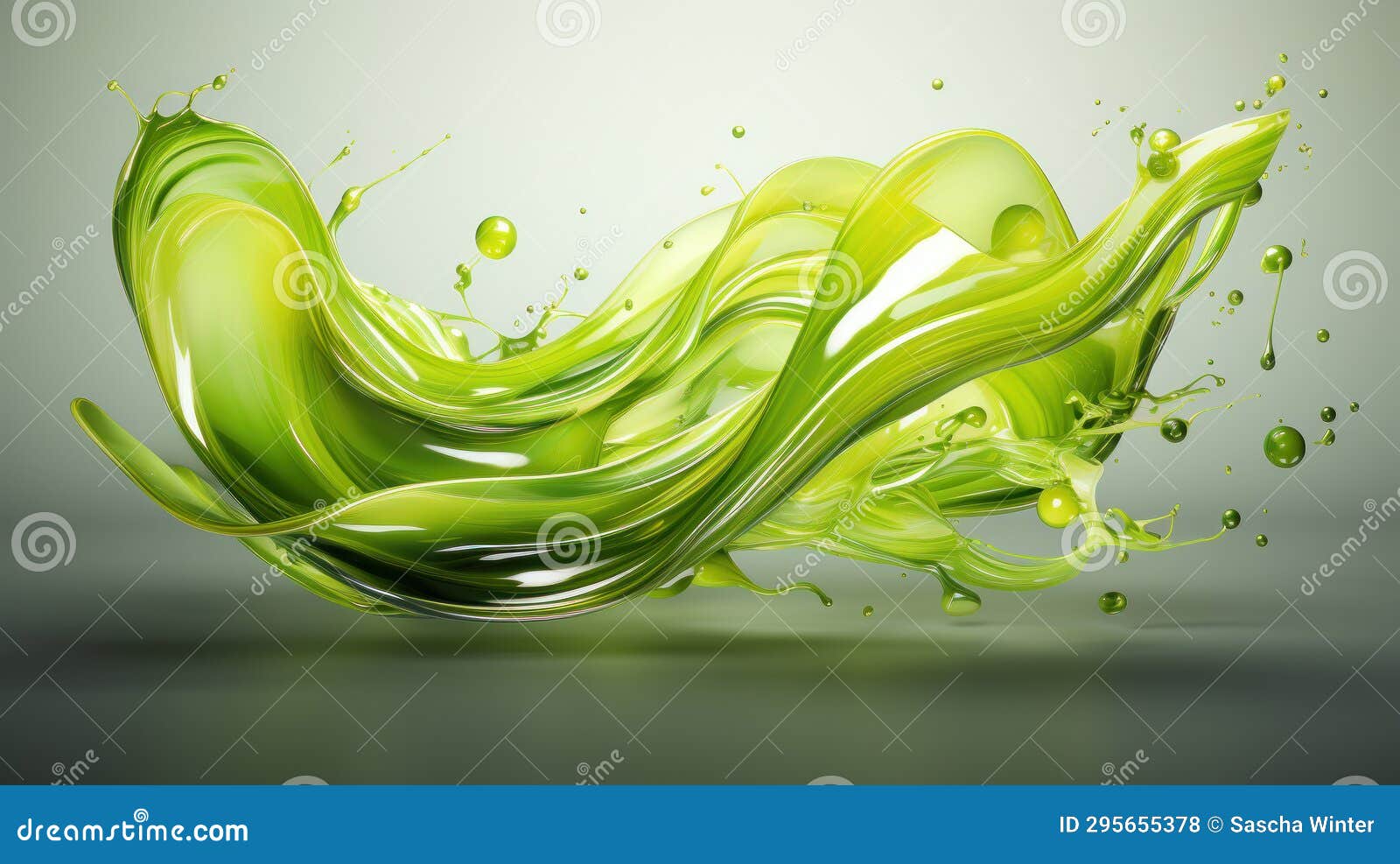 Green Liquid Splash - Eco-Friendly Fluid Abstraction Stock Photo - Image of conservation, fluid ...