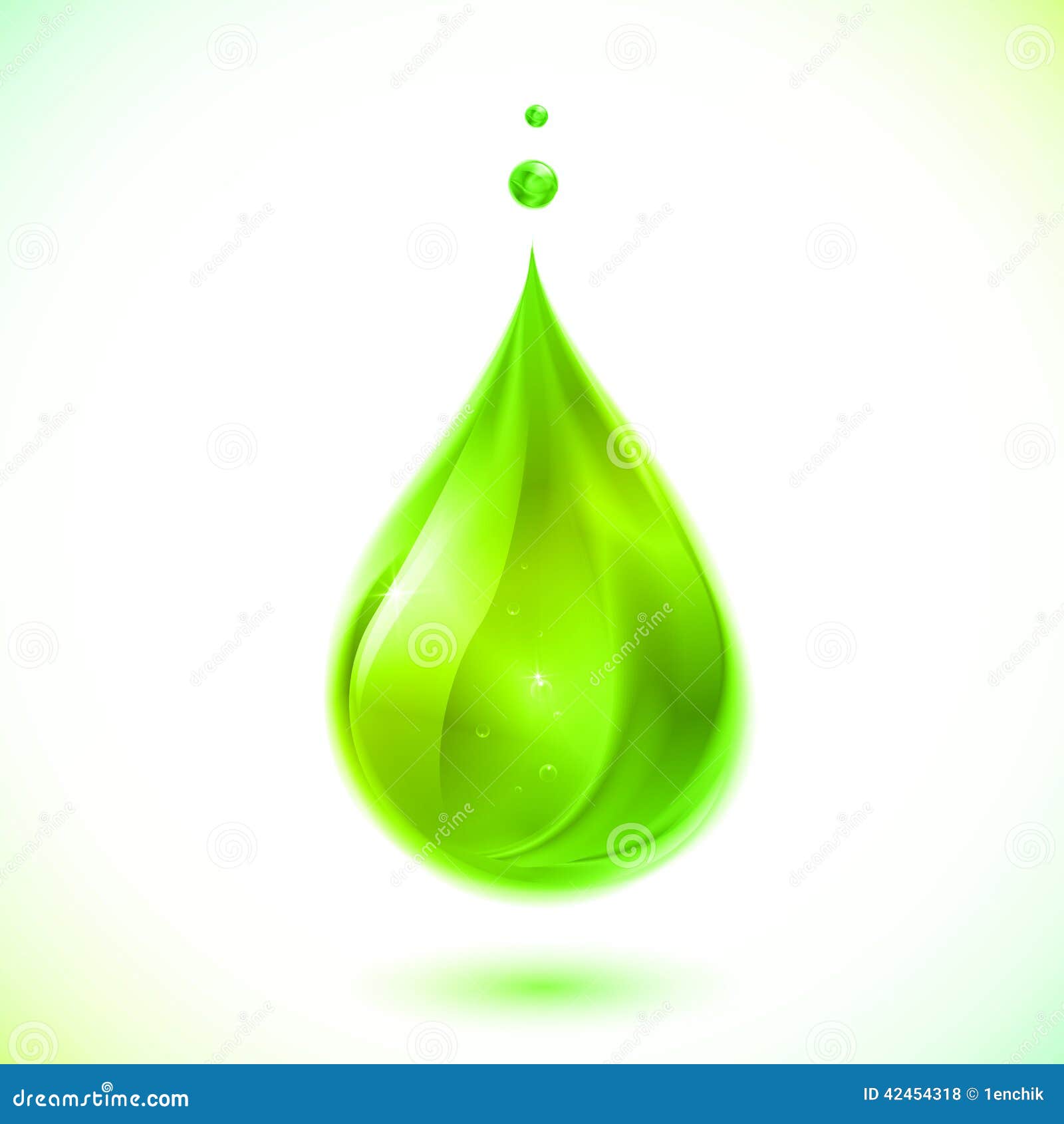 Green liquid vector drop stock vector. Illustration of drip - 42454318
