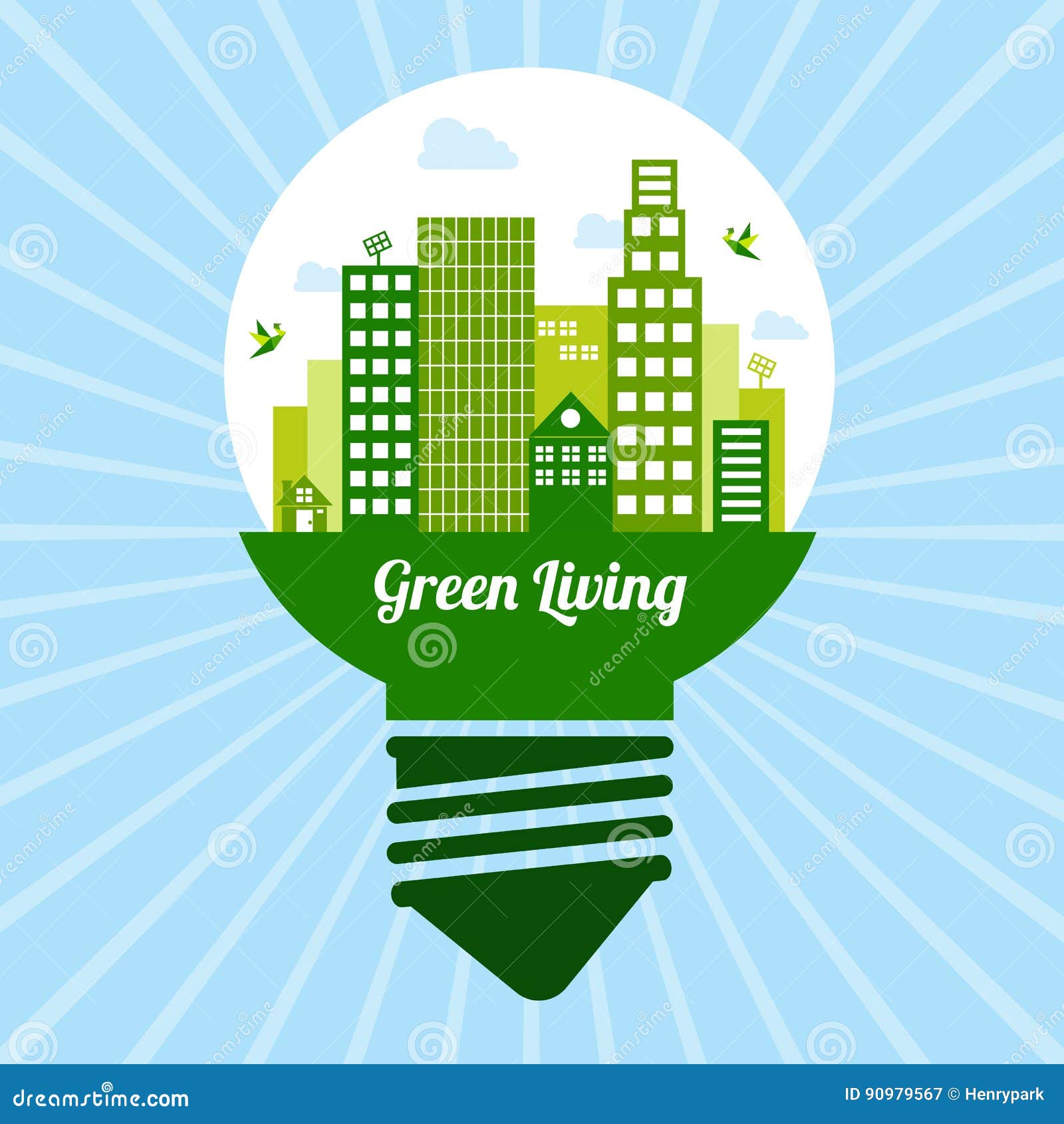 Green living icon stock vector. Illustration of green - 90979567