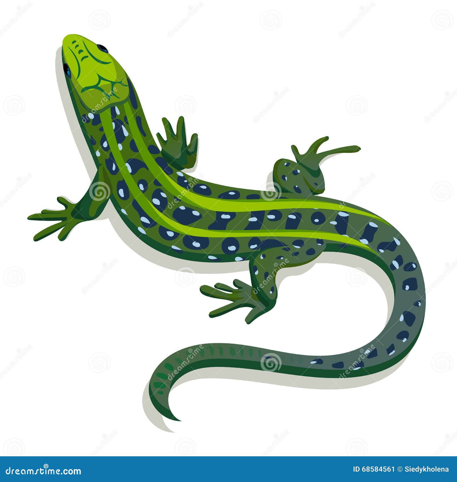 Green lizard, illustration stock illustration. Illustration of cartoon ...