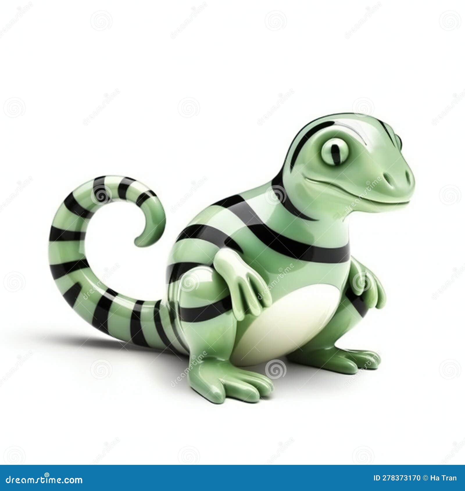 Green Lizard on a White Background Stock Illustration - Illustration of ...