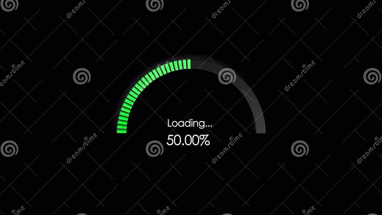 Green Loading Info Graphics Animation of Number Digits, from Zero To ...