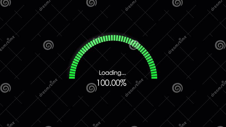 Green Loading Info Graphics Animation of Number Digits, from Zero To ...