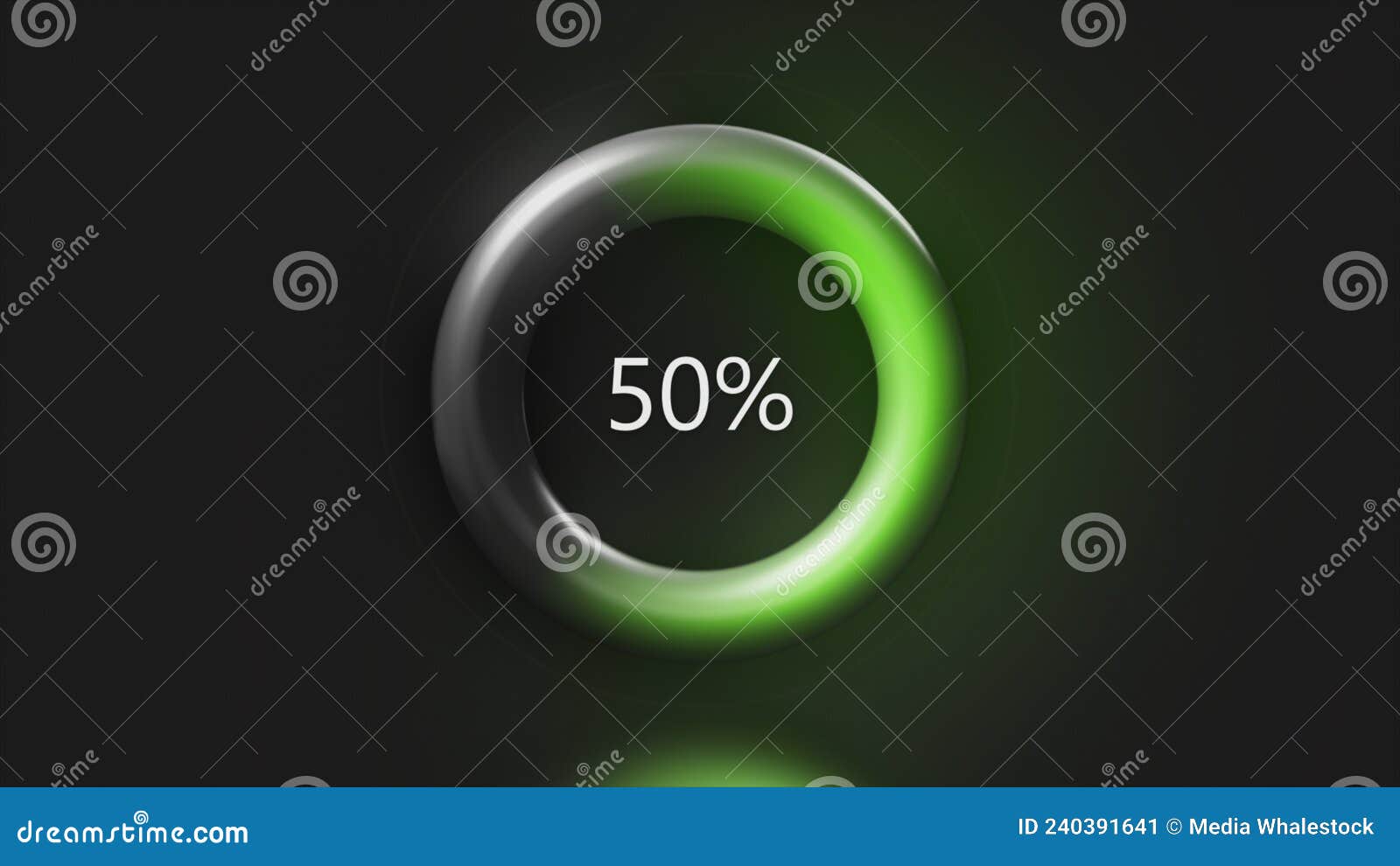 Green Loading Ring in Abstraction. Motion. Running Loading Up To a ...