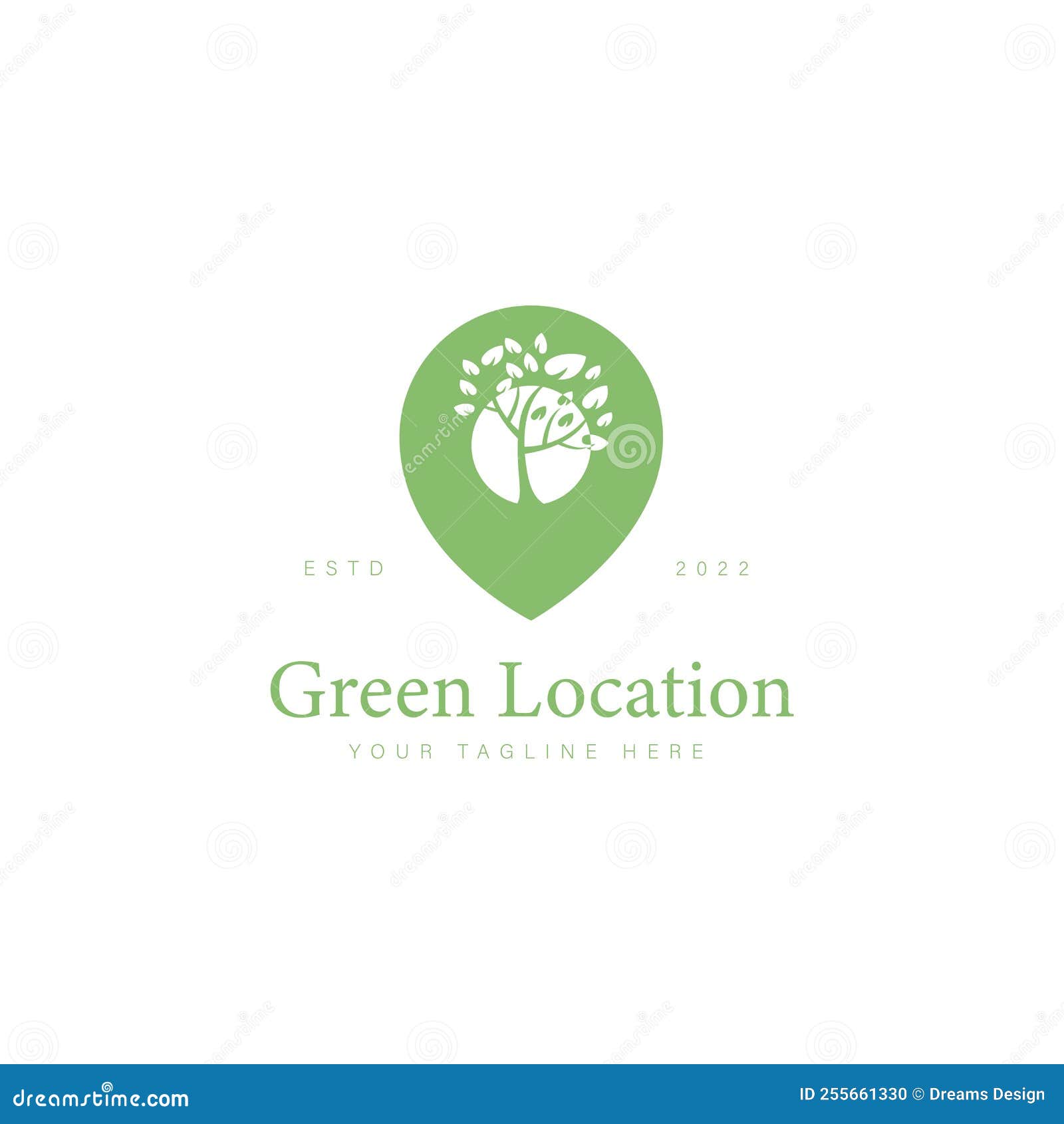Green Location Logo Design Icon Illustration Stock Vector ...