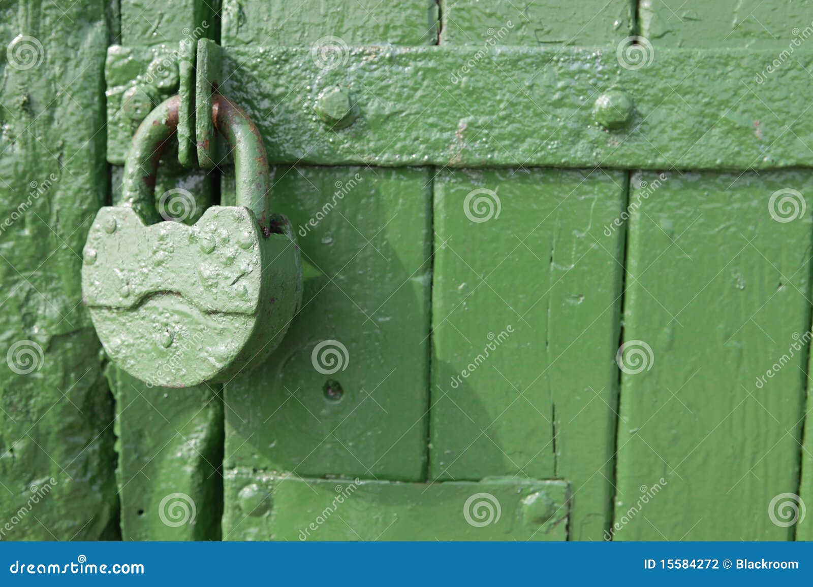 Green lock stock photo. Image of painted, green, sign - 15584272