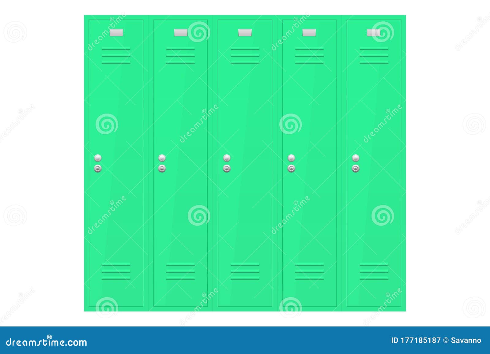 Green lockers section stock vector. Illustration of door - 177185187