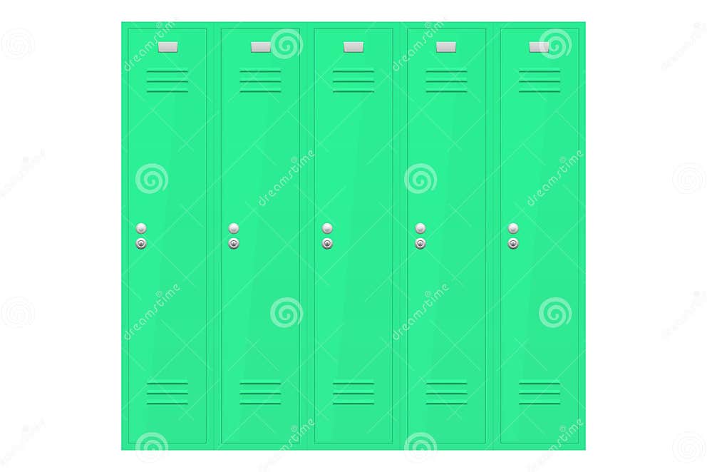 Green lockers section stock vector. Illustration of door - 177185187